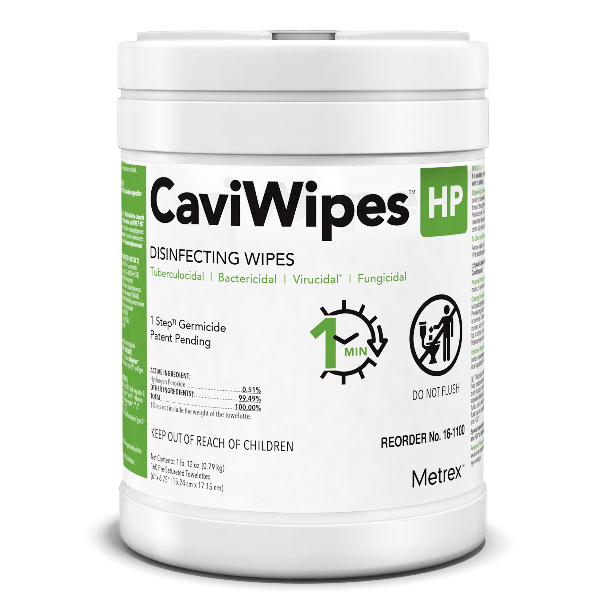 CaviWipes™ HP Surface Disinfectant Cleaner Peroxide Based Manual Pull ...